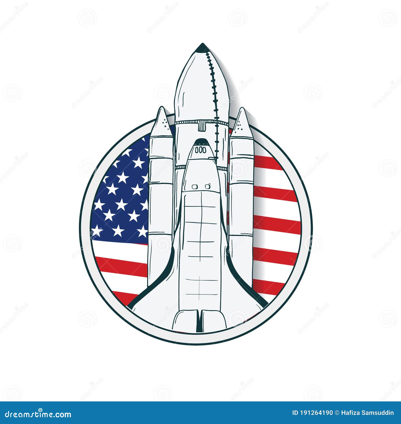 Rocket Label. Vector Illustration Decorative Design Stock Vector ...