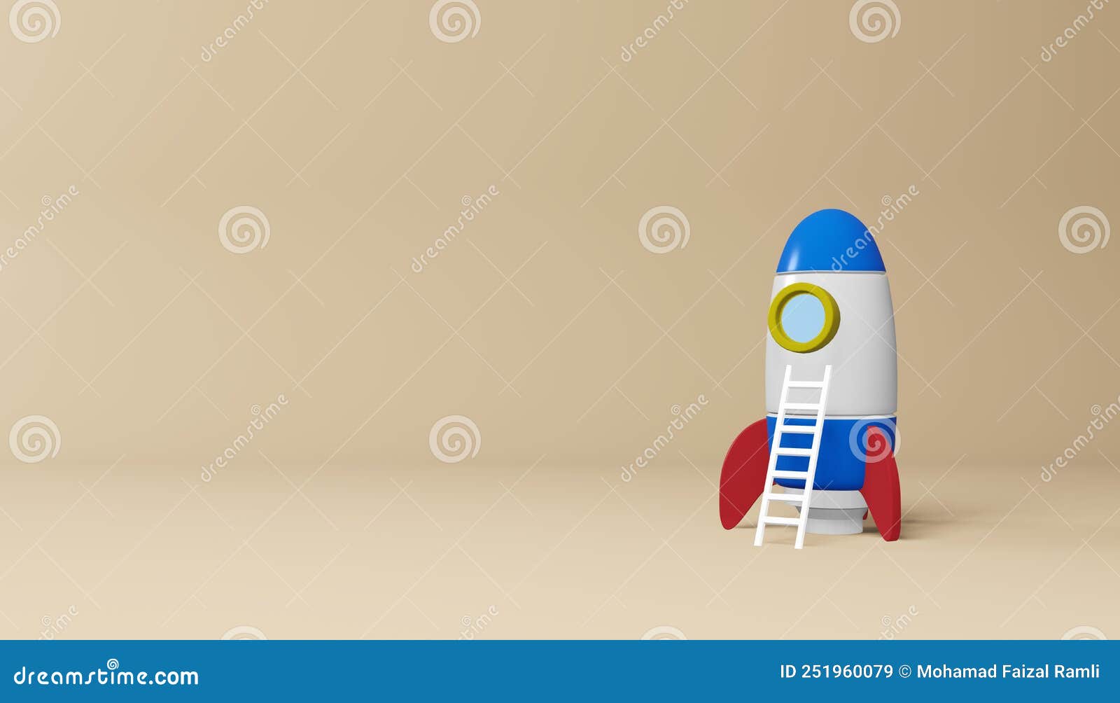 Rocket and Ladder. Business Startup Concept Stock Illustration ...