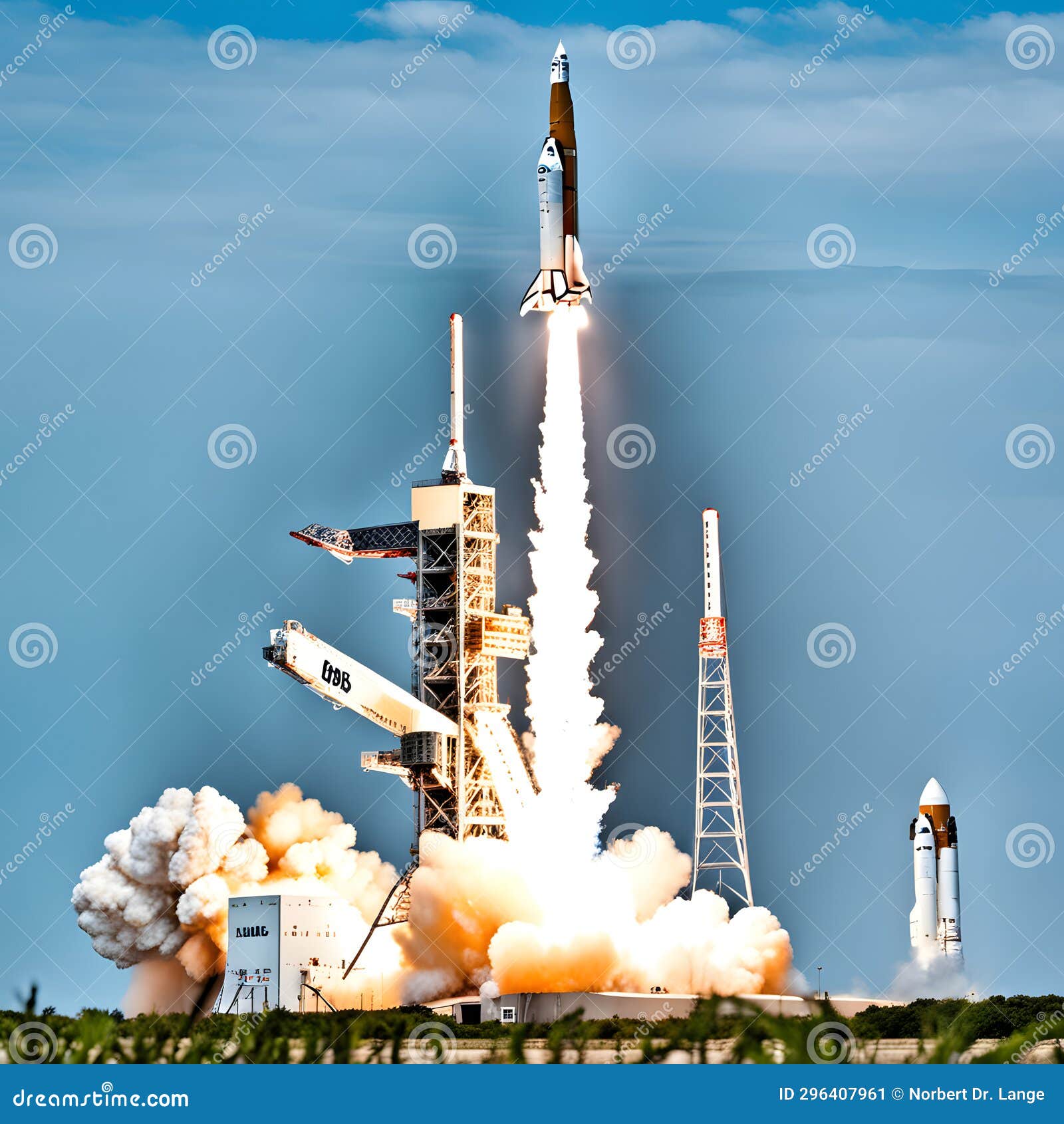 Rocket Launch, AI-Generatet Stock Image - Image of aigeneratet, earth ...