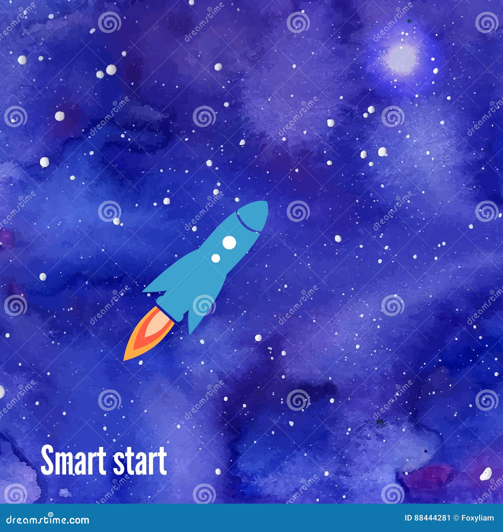 Rocket launch background stock vector. Illustration of fire - 88444281