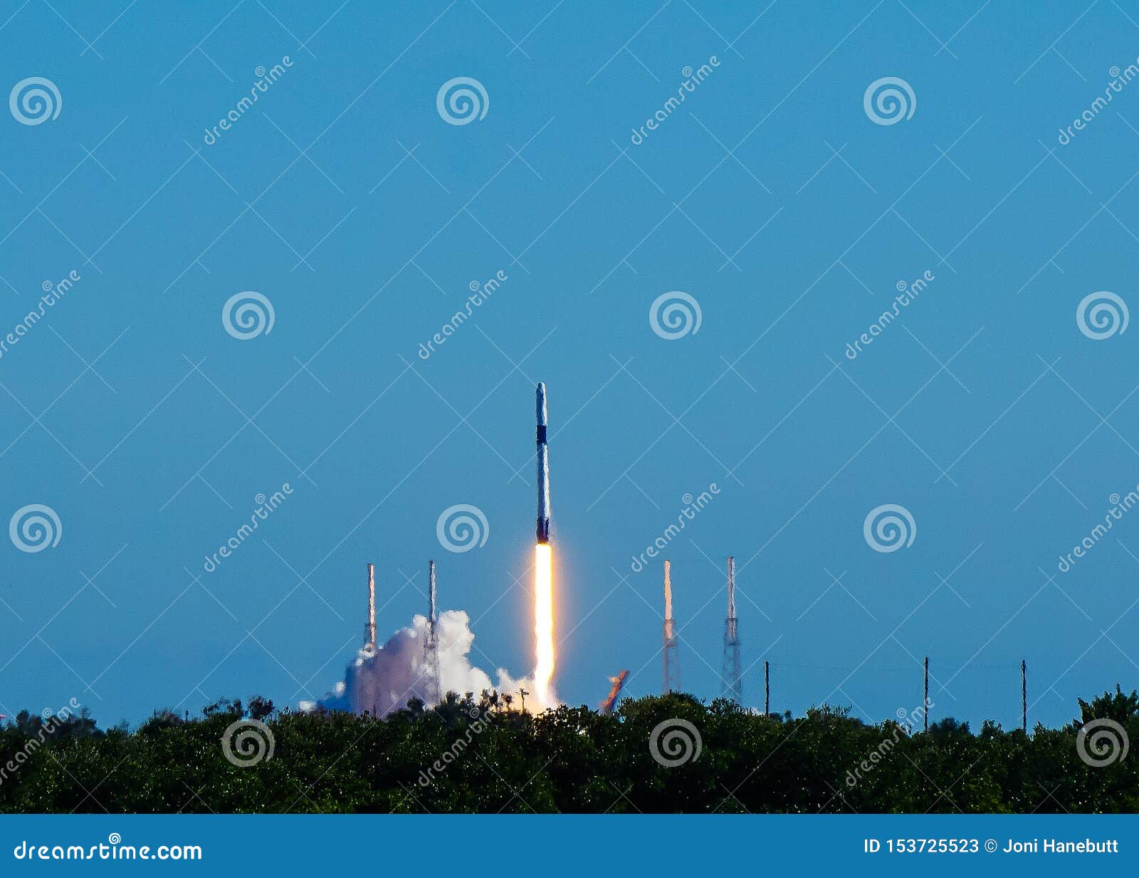 Rocket launch in Florida stock image. Image of render - 153725523