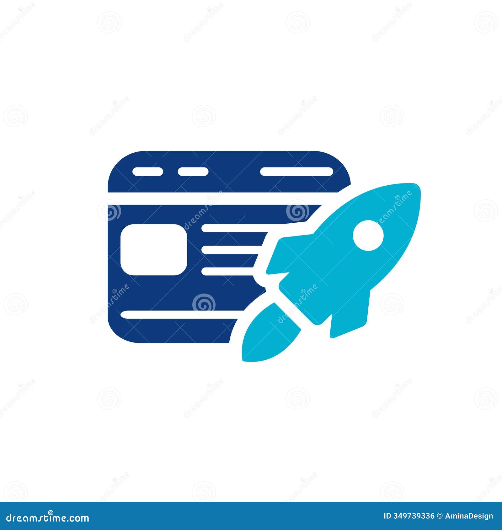 Rocket Launch Icon for Business Growth Stock Vector - Illustration of ...