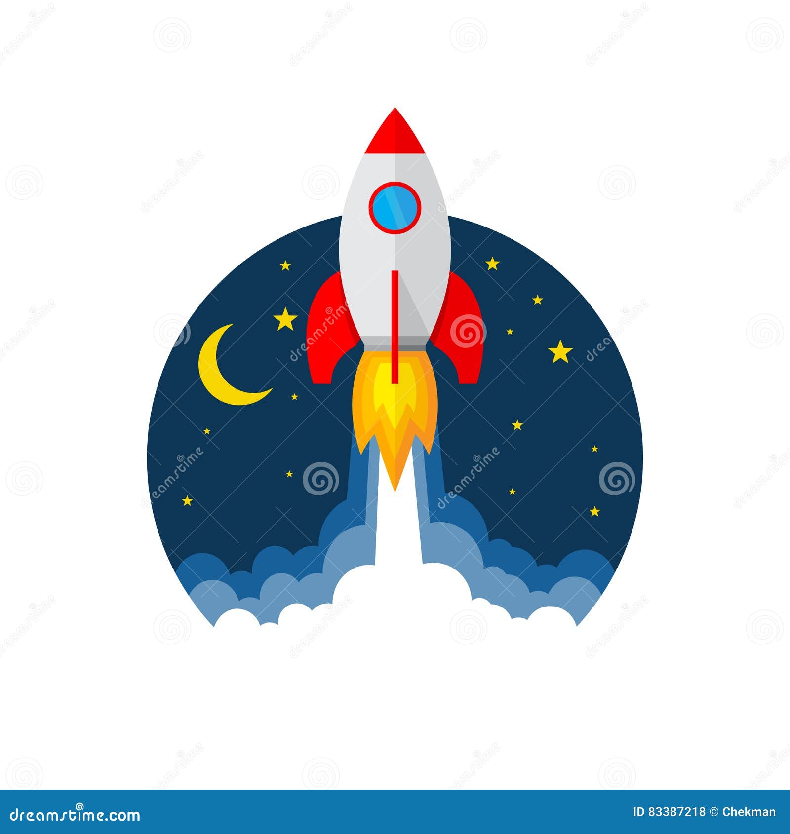 Rocket Launch Icon Ilustração Do Vetor Ilustração Stock - Ilustração de ...