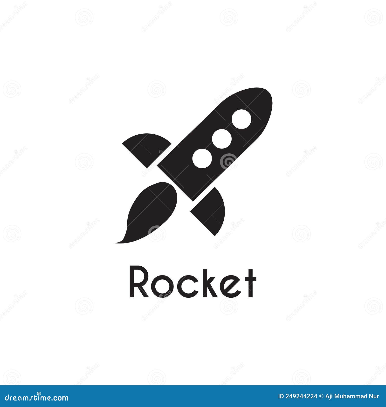 Rocket Launch Icon Logo Vector Design Stock Illustration - Illustration ...