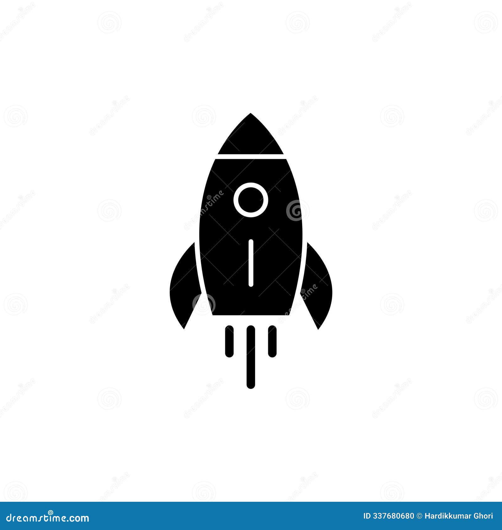 Rocket Launch Icon Set. Startup Ship Vector Symbol. Space Shuttle Sign ...