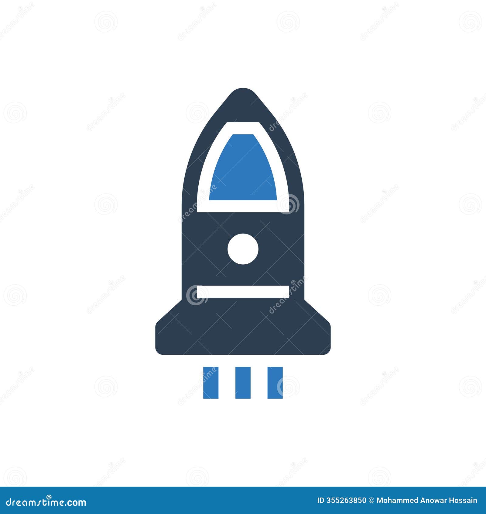 Rocket Launch Icon Sign Symbol Stock Illustration - Illustration of ...