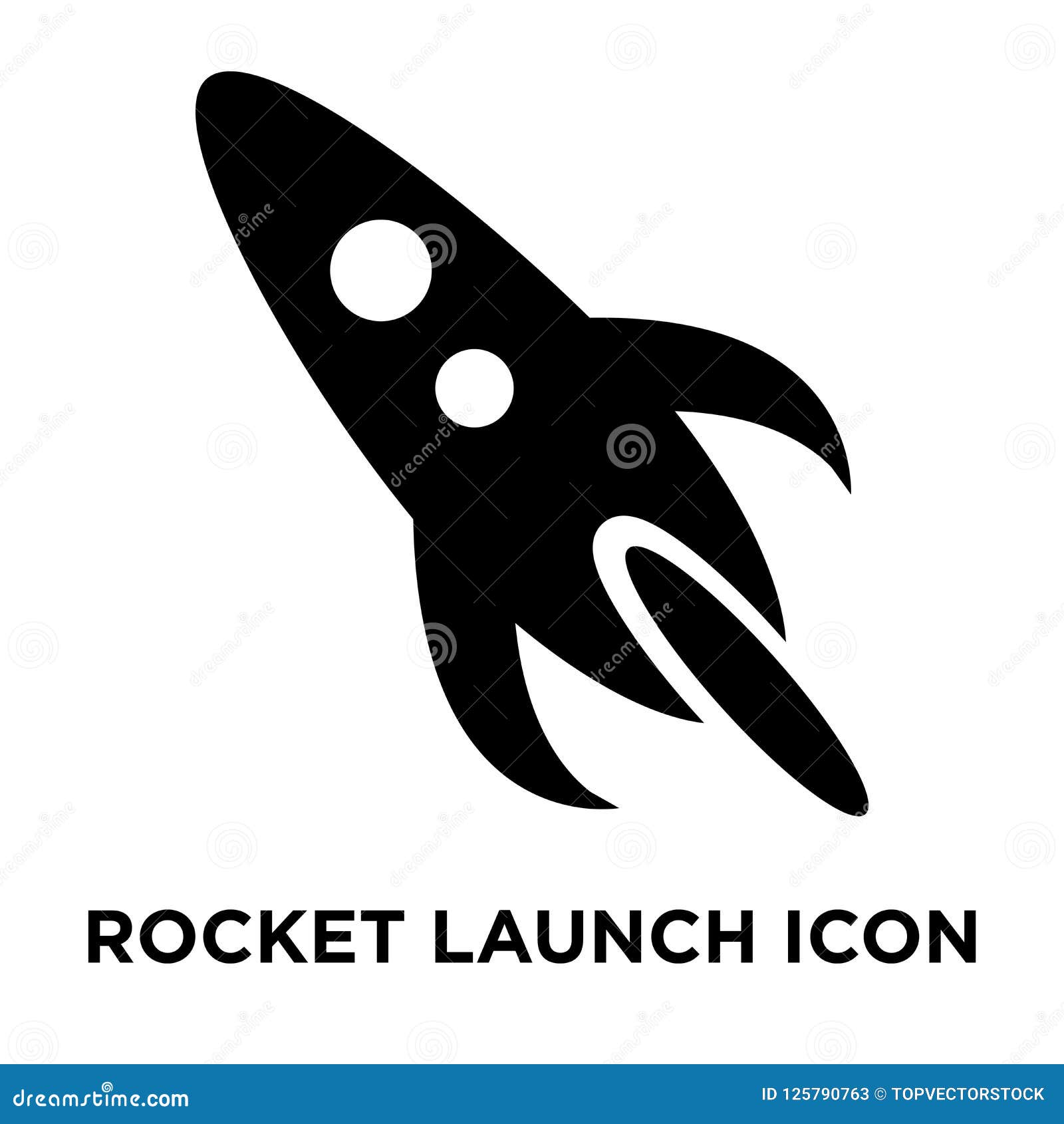 Rocket Launch Icon Vector Isolated On White Background, Logo Con Stock ...