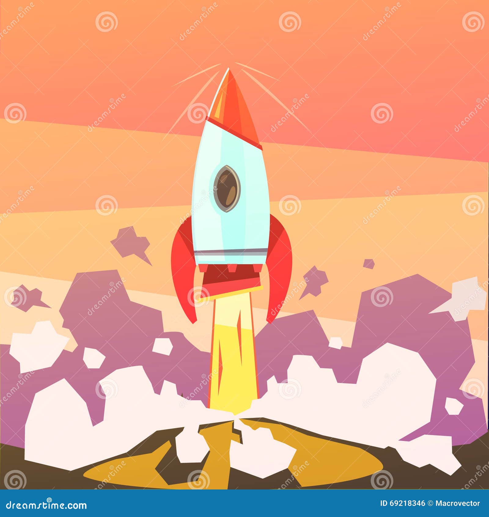 Rocket Launch Illustration illustrazione di stock. Illustrazione di ...
