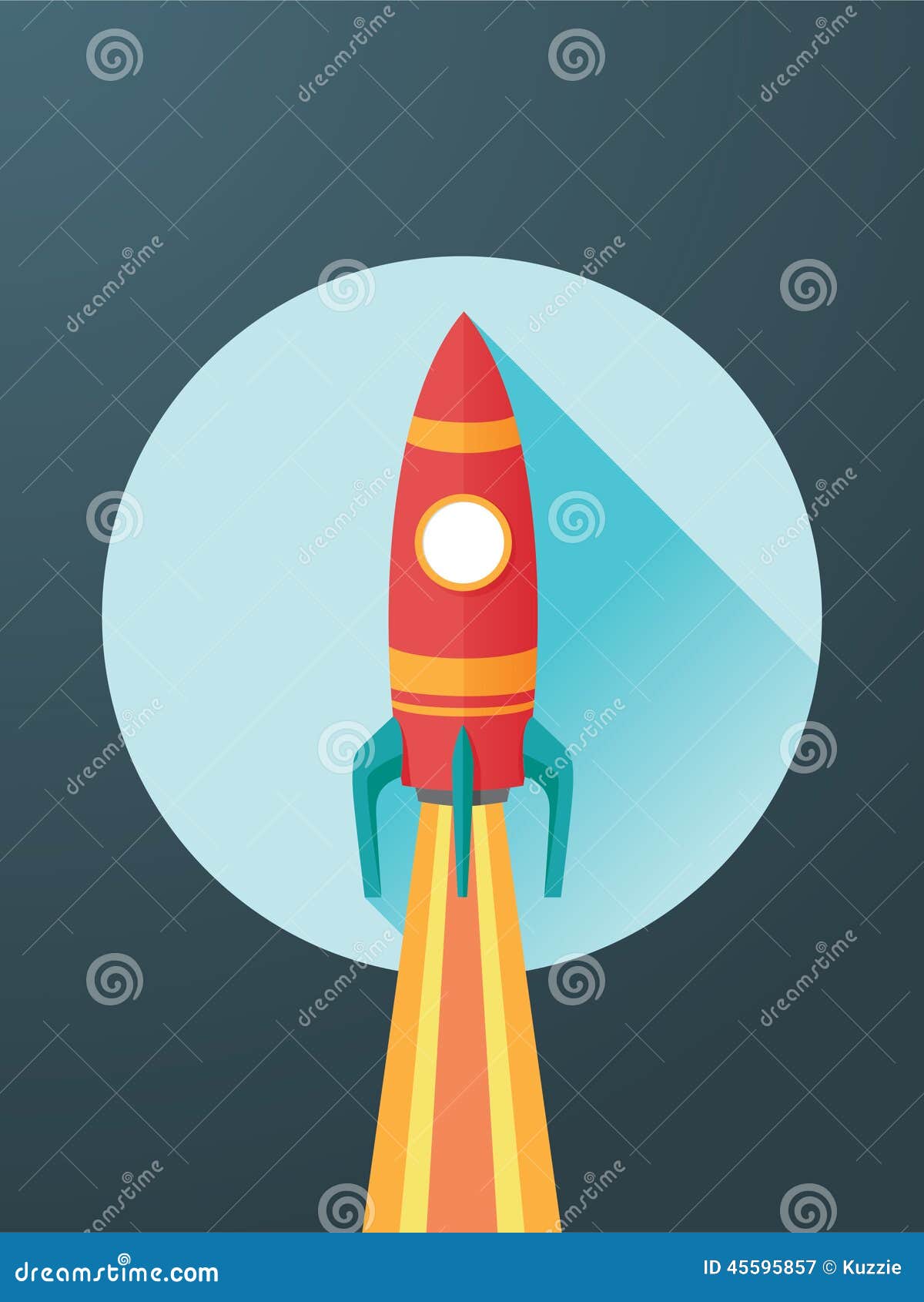 Rocket Launch stock vector. Illustration of design, rocketship - 45595857