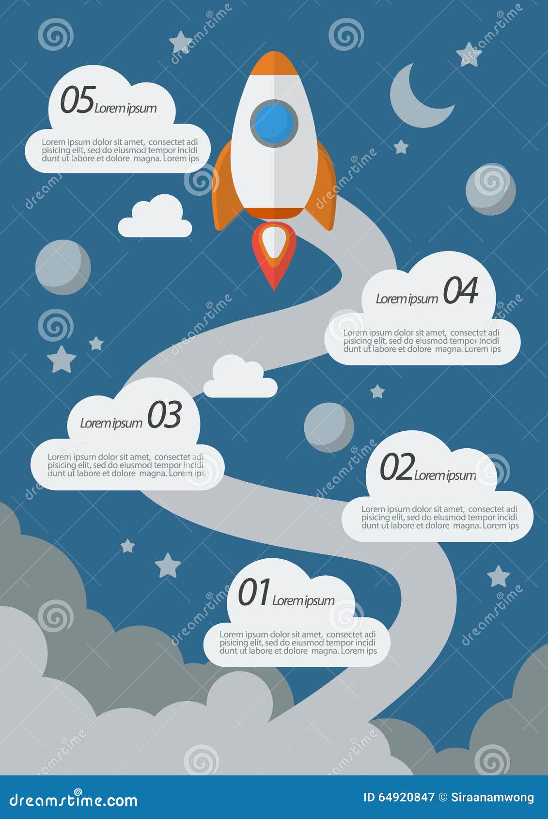 Rocket Launch Infographic stock vector. Illustration of marketing ...