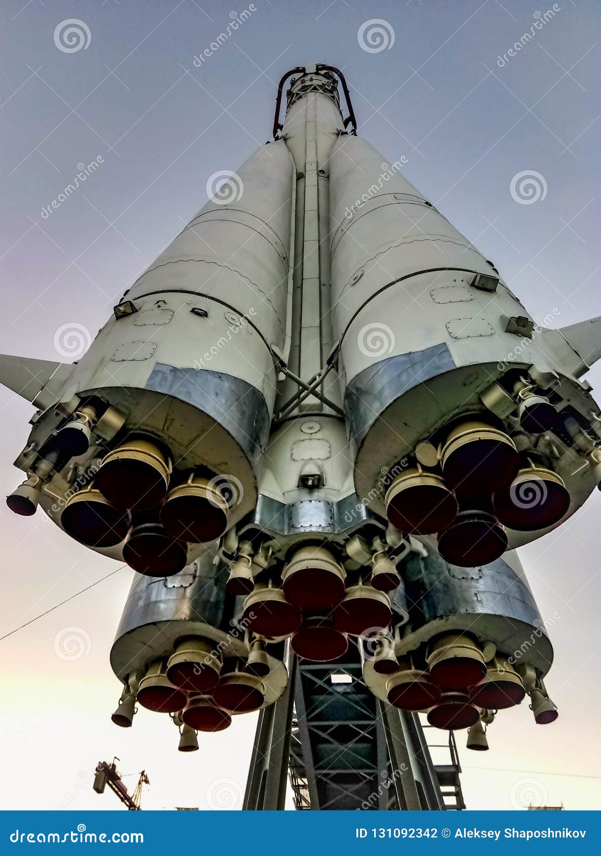 The Rocket on the Launch Pad. Stock Photo - Image of missile, cosmos ...