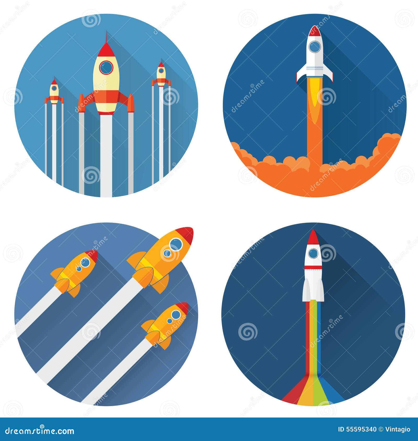 Rocket Launch Presentation vektor abbildung. Illustration von ...