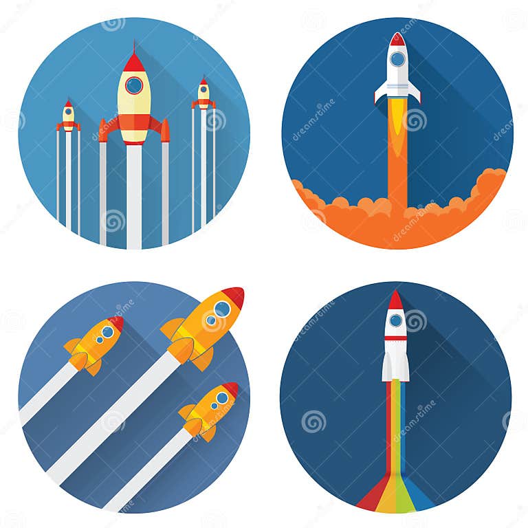 Rocket Launch Presentation stock vector. Illustration of rocket - 55595340