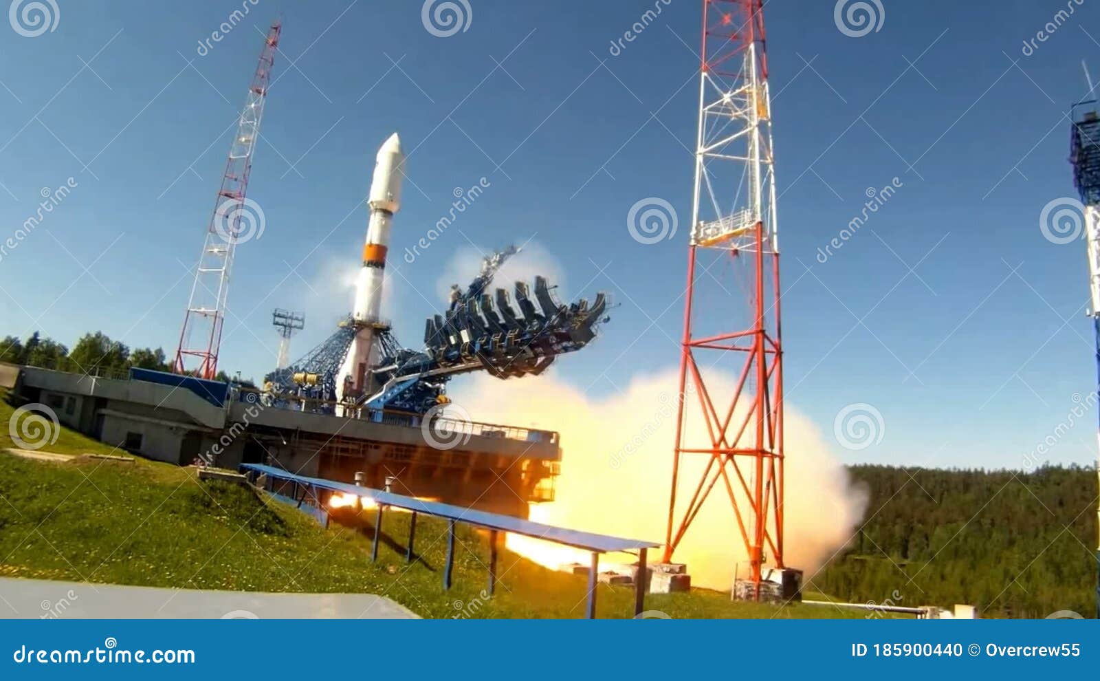 Rocket on the Launch Ramp stock footage. Video of industry - 185900440