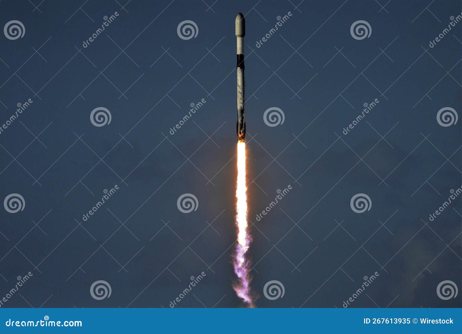 Rocket launch in sky stock image. Image of ship, trip - 267613935