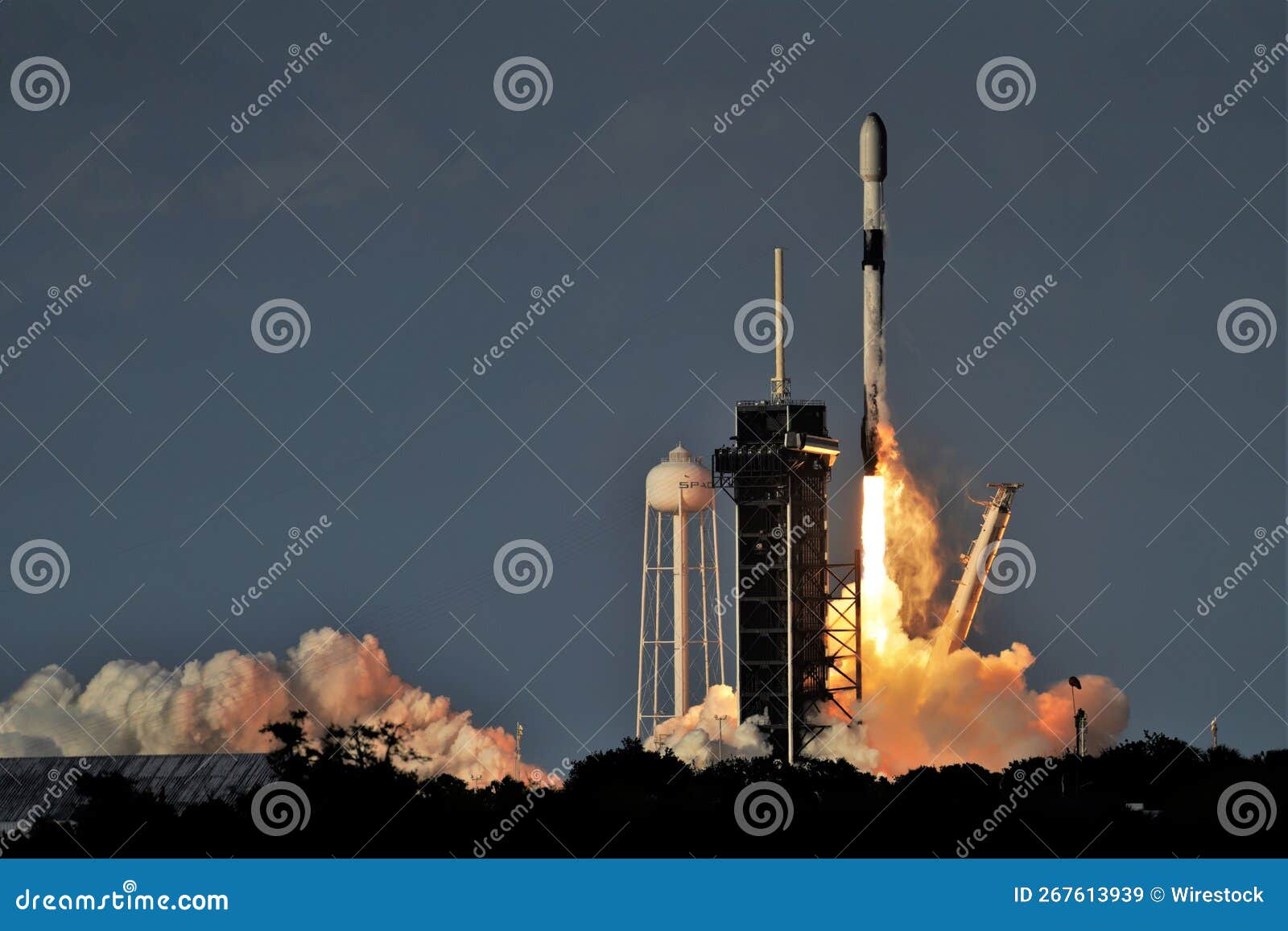 Rocket launch in sky stock image. Image of aircraft - 267613939