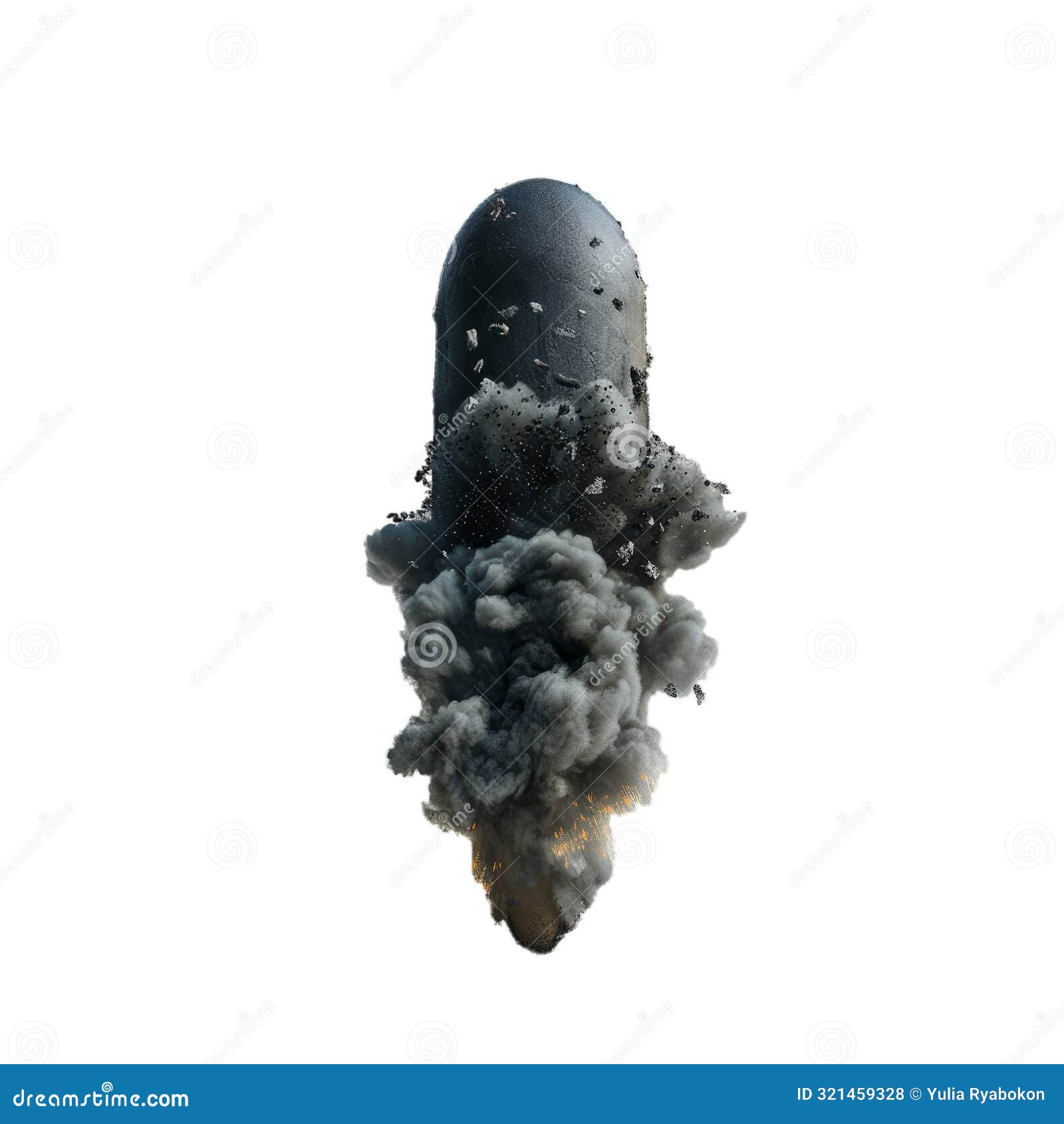 Rocket Launch Smoke Trail Isolated on Transparent Background Stock ...