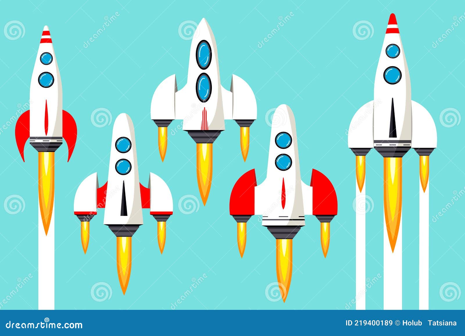 Rocket Launch into Space. Concept of an Idea, a Startup. Upward ...