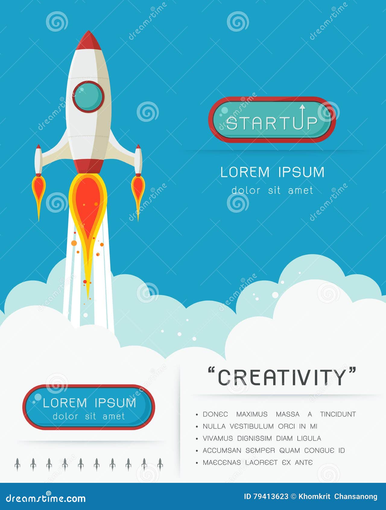 Rocket launch stock vector. Illustration of innovation - 79413623