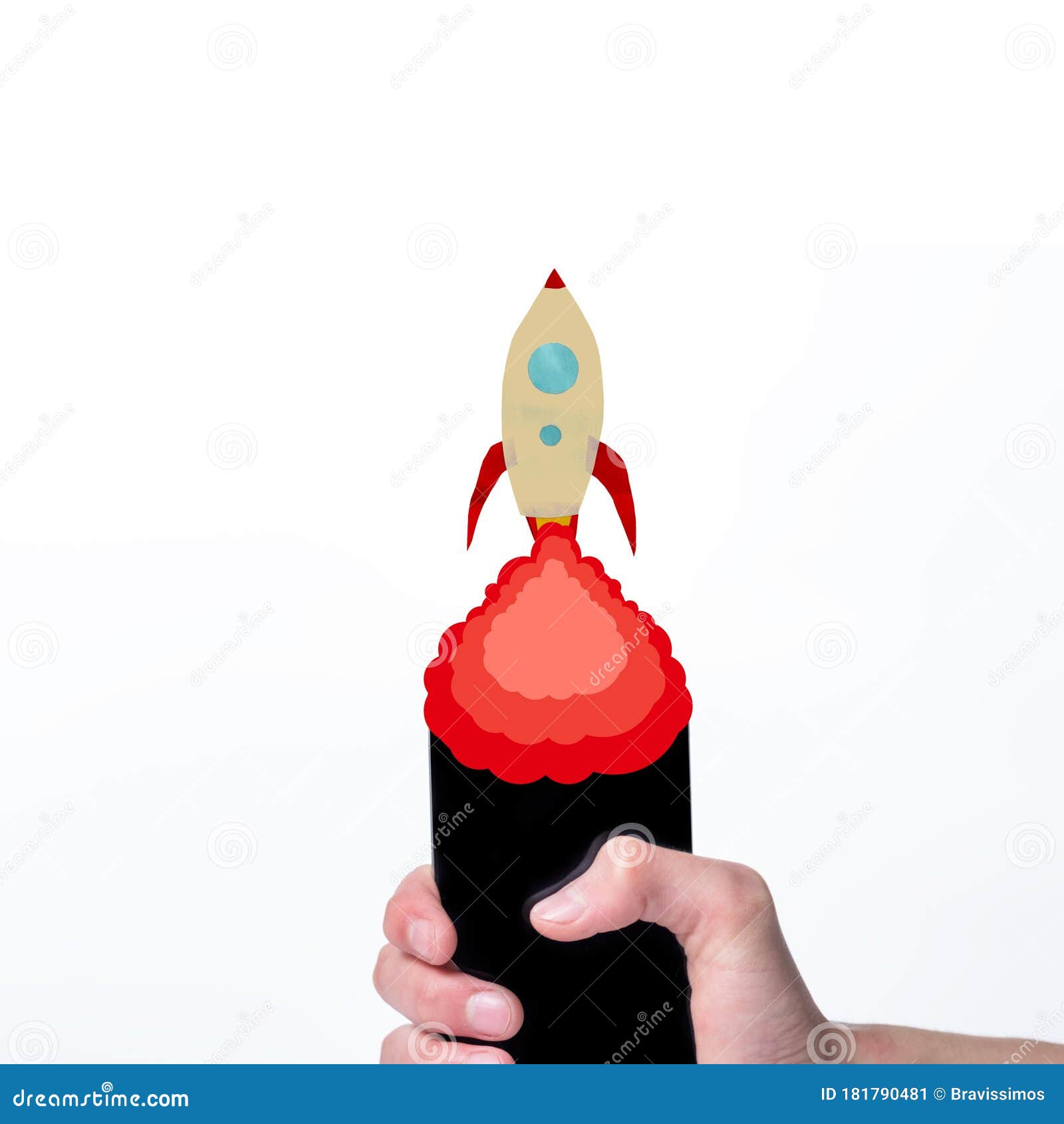 Rocket Launch Start Concept Space, Ship Speed Stock Image - Image of ...