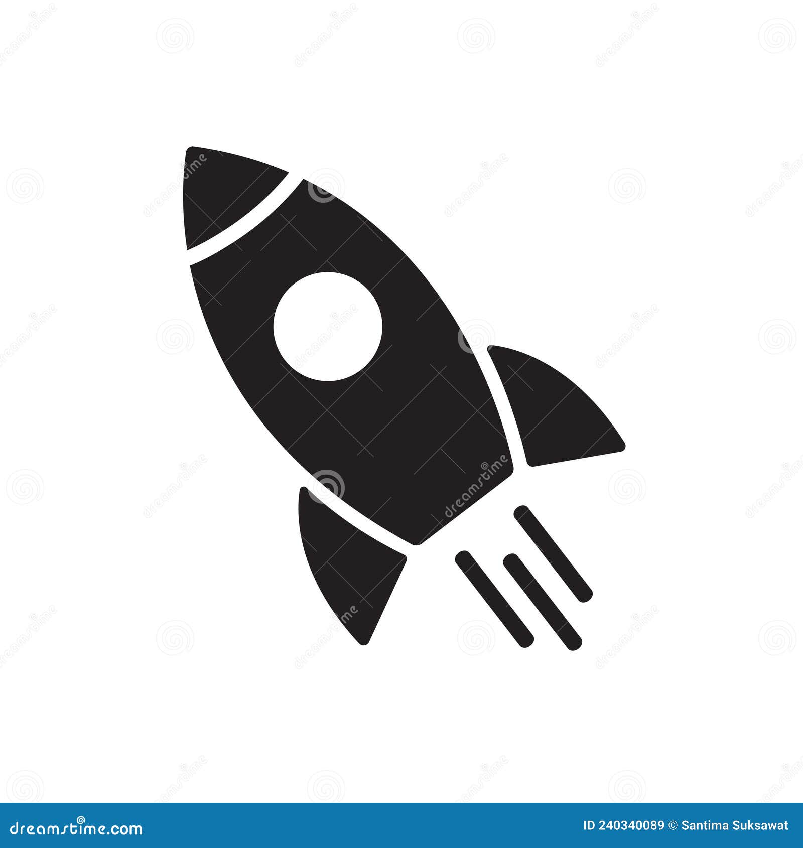 Rocket Launch. Start-up Symbol Vector Illustration Stock Vector ...