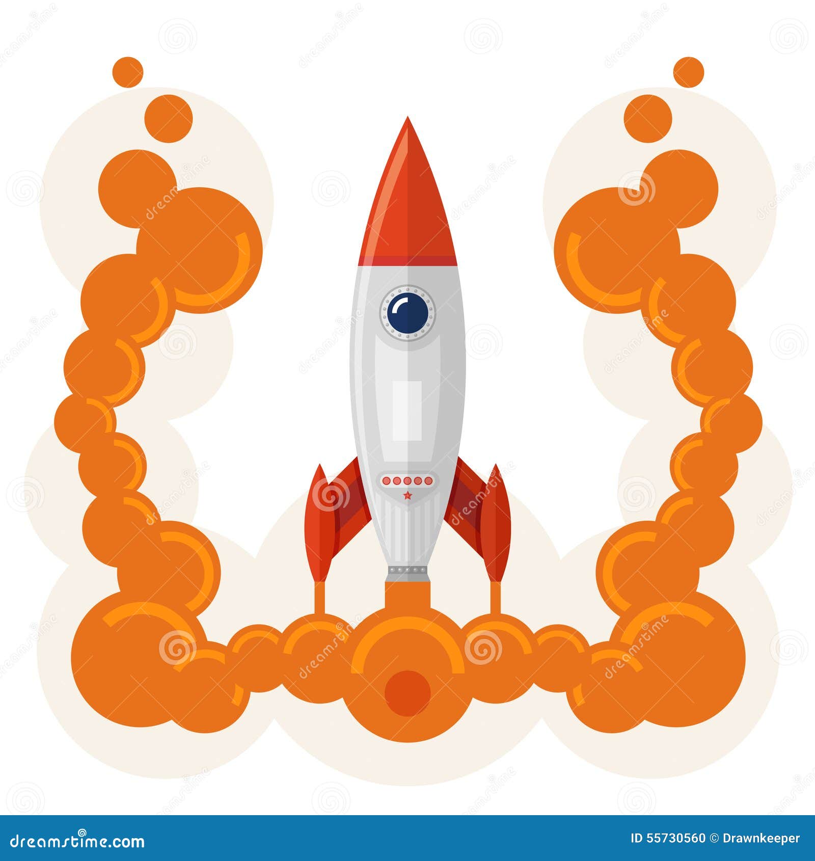 Rocket Launch Symbol of Business Startup Stock Vector - Illustration of ...