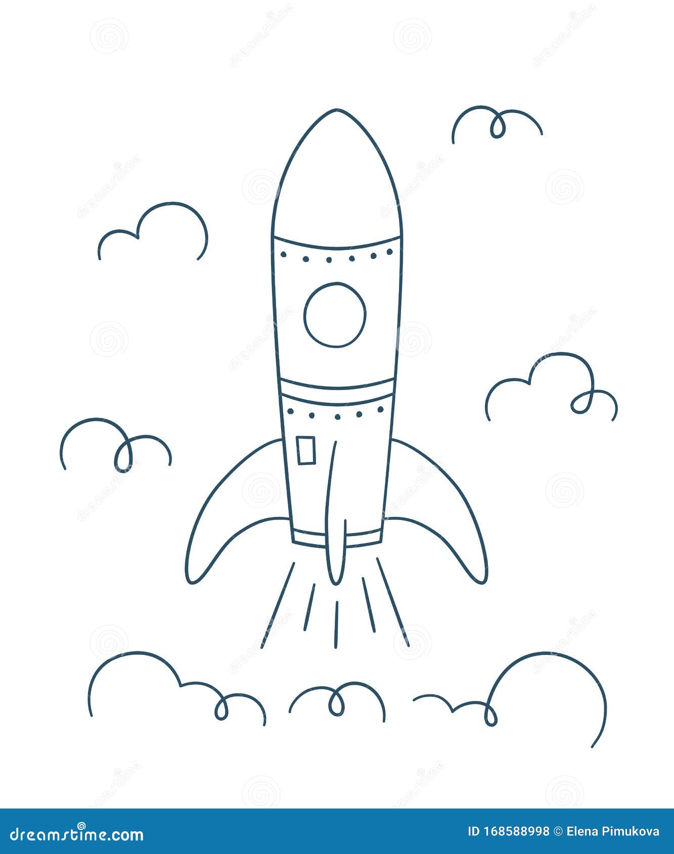 Rocket Launch. Symbol of Successful Start Stock Vector - Illustration ...