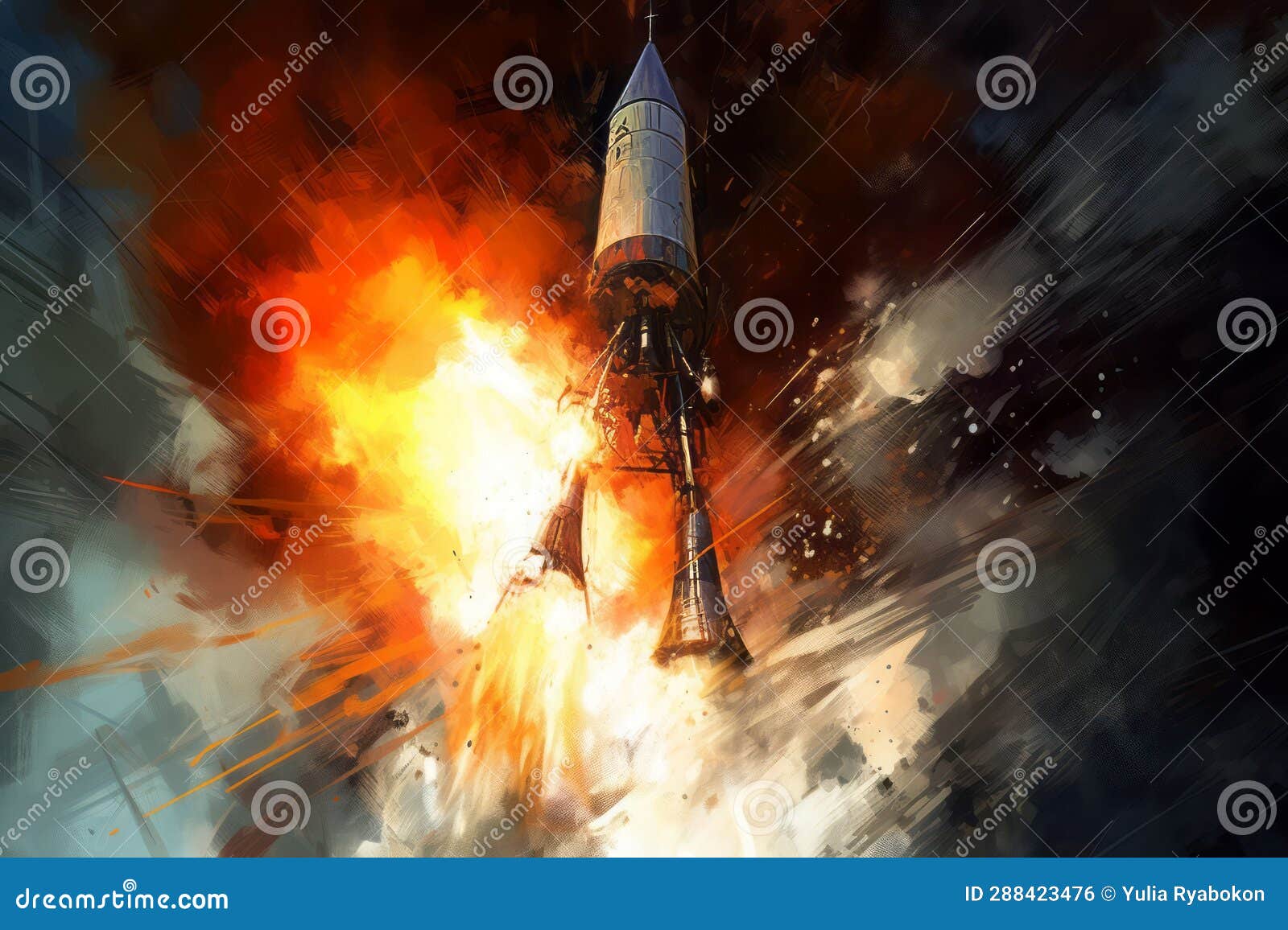 Rocket Launch Takeoff. Generate Ai Stock Photo - Image of discovery ...
