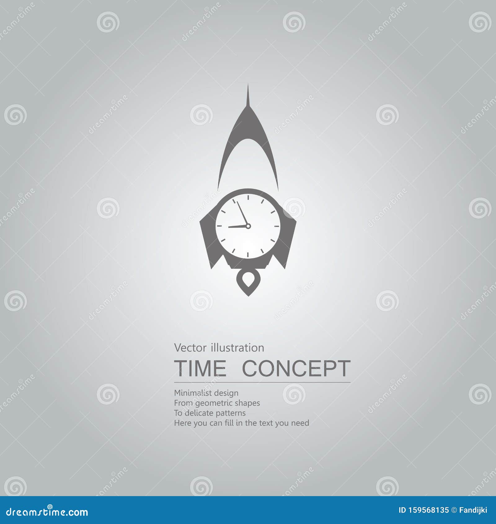 Rocket launch time. stock vector. Illustration of abstract - 159568135
