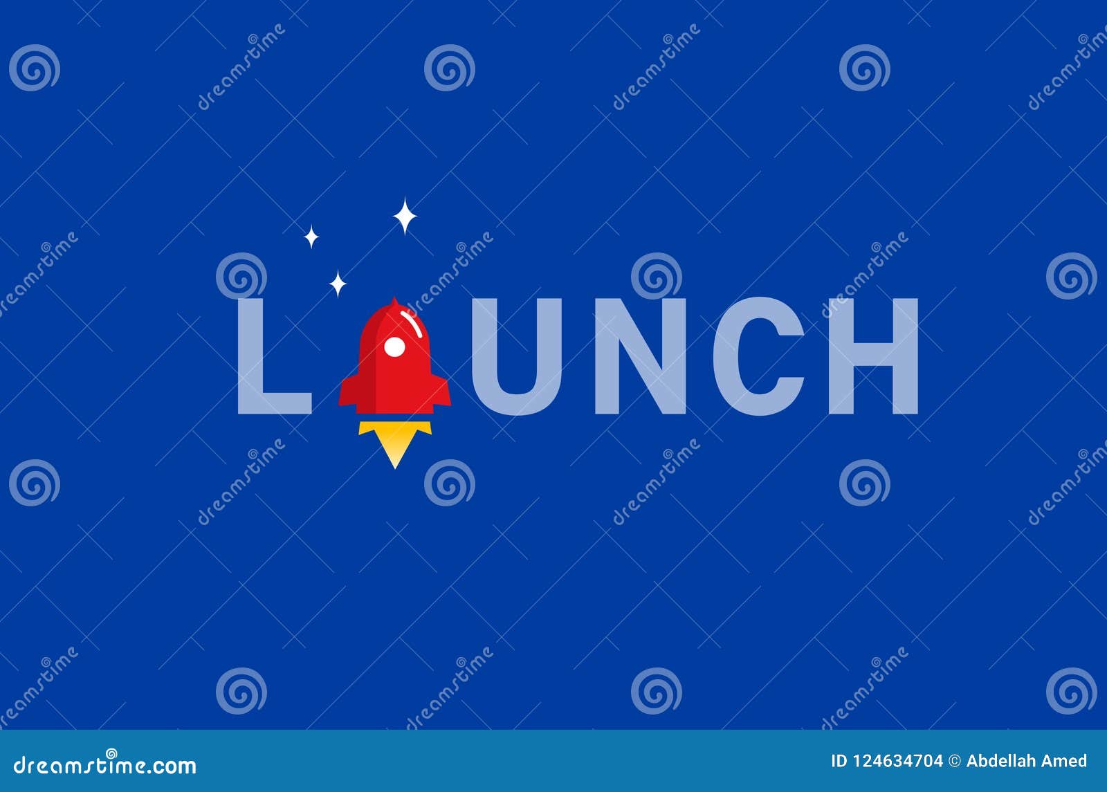 Rocket Launch Typography Text Font Logo Stock Vector - Illustration of ...