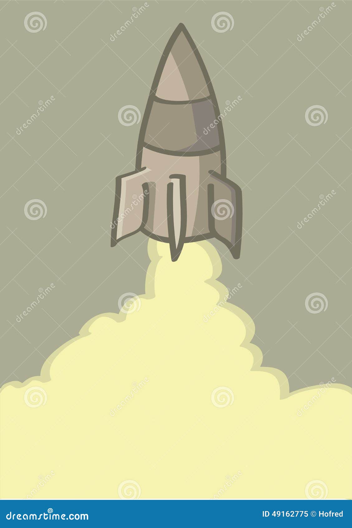 Rocket Launch Vector Cartoon Illustration Stock Vector - Illustration ...