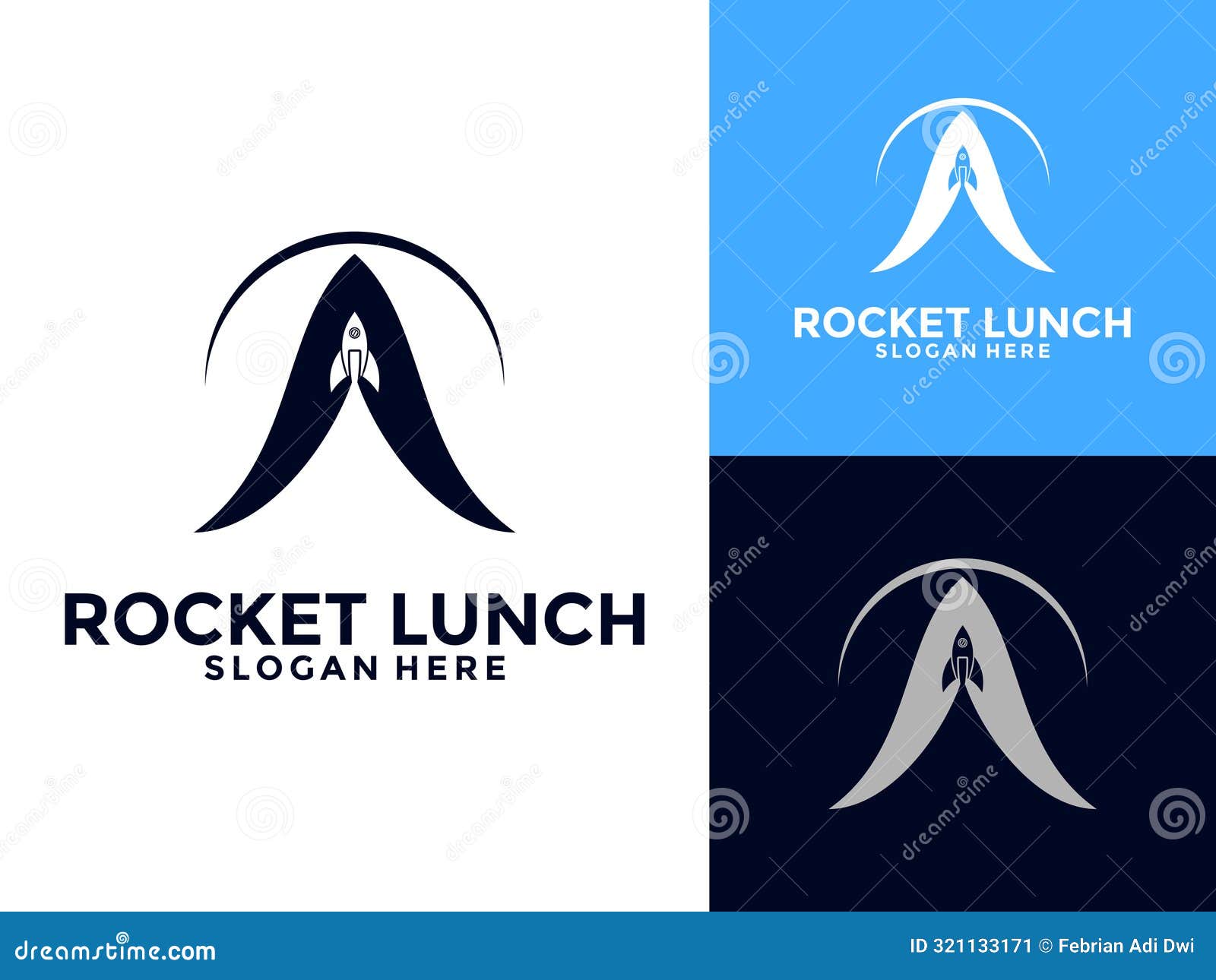 Rocket Launch Vector Logo Design, Simple Flying Modern Rocket Logo ...
