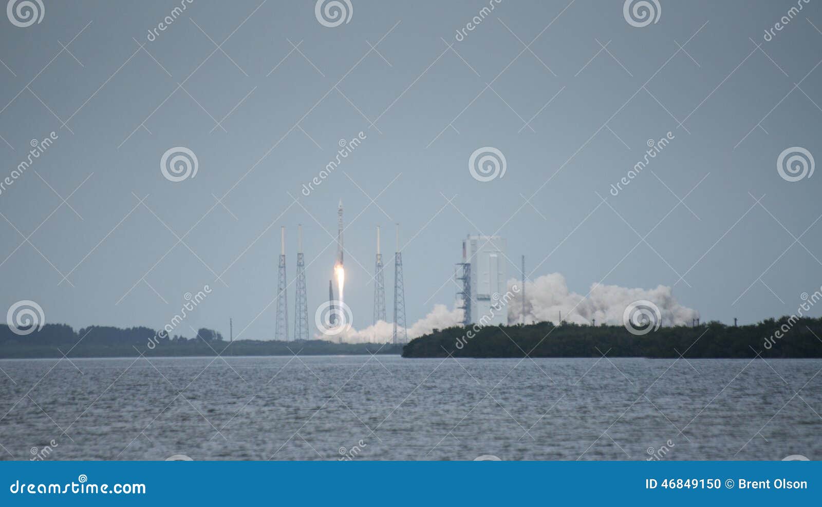 Rocket launch stock photo. Image of canaveral, solid - 46849150