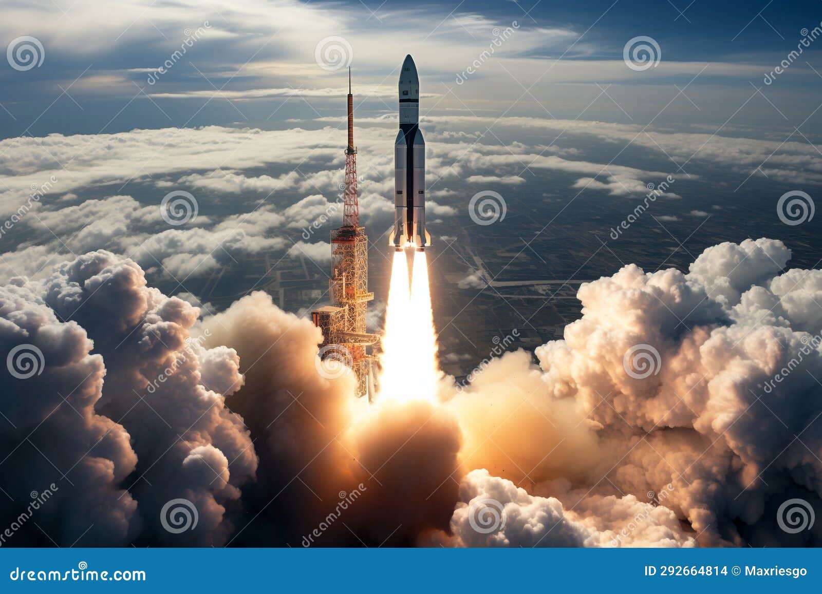 A Rocket is Launched into the Atmosphere with a Large Explosion of Fuel ...