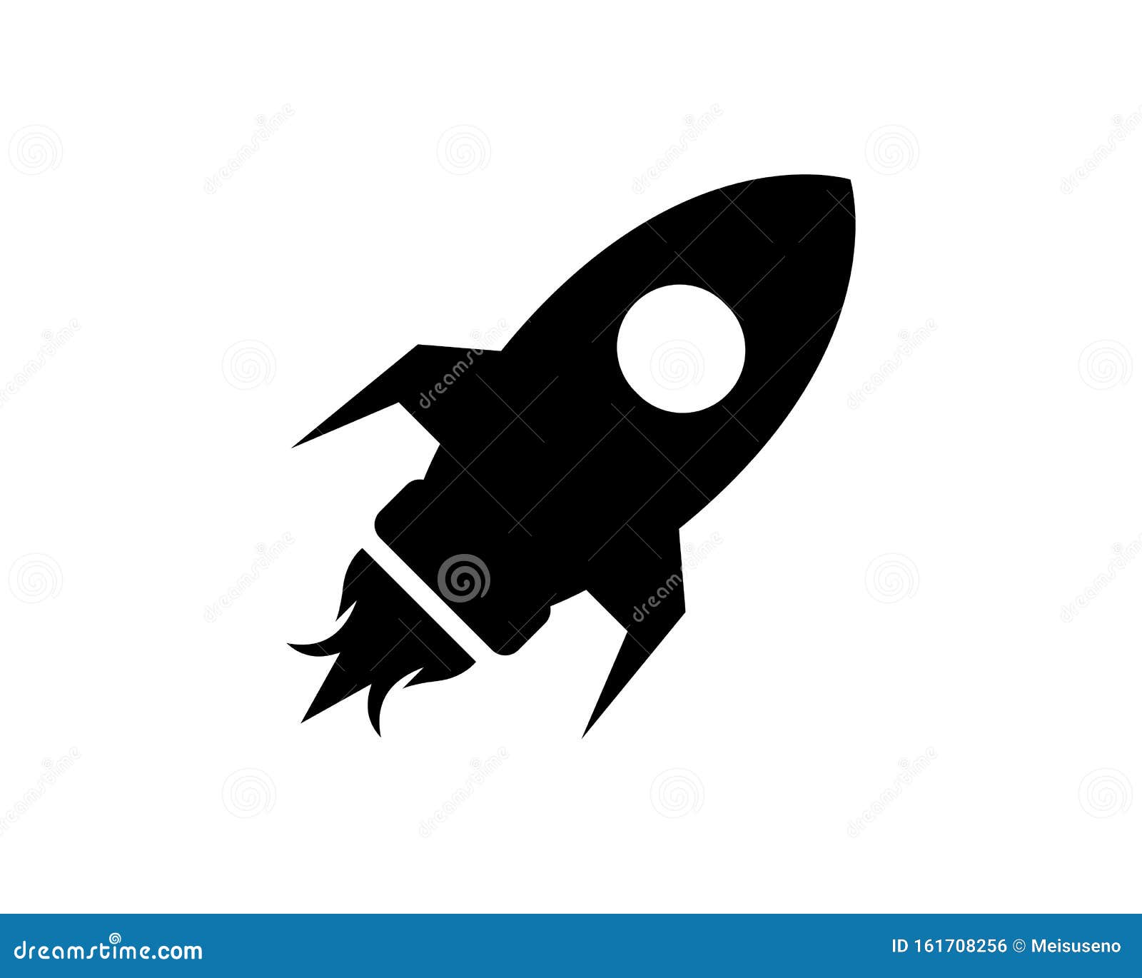 Rocket Launched Icon Vector Logo Template Illustration Design Stock ...