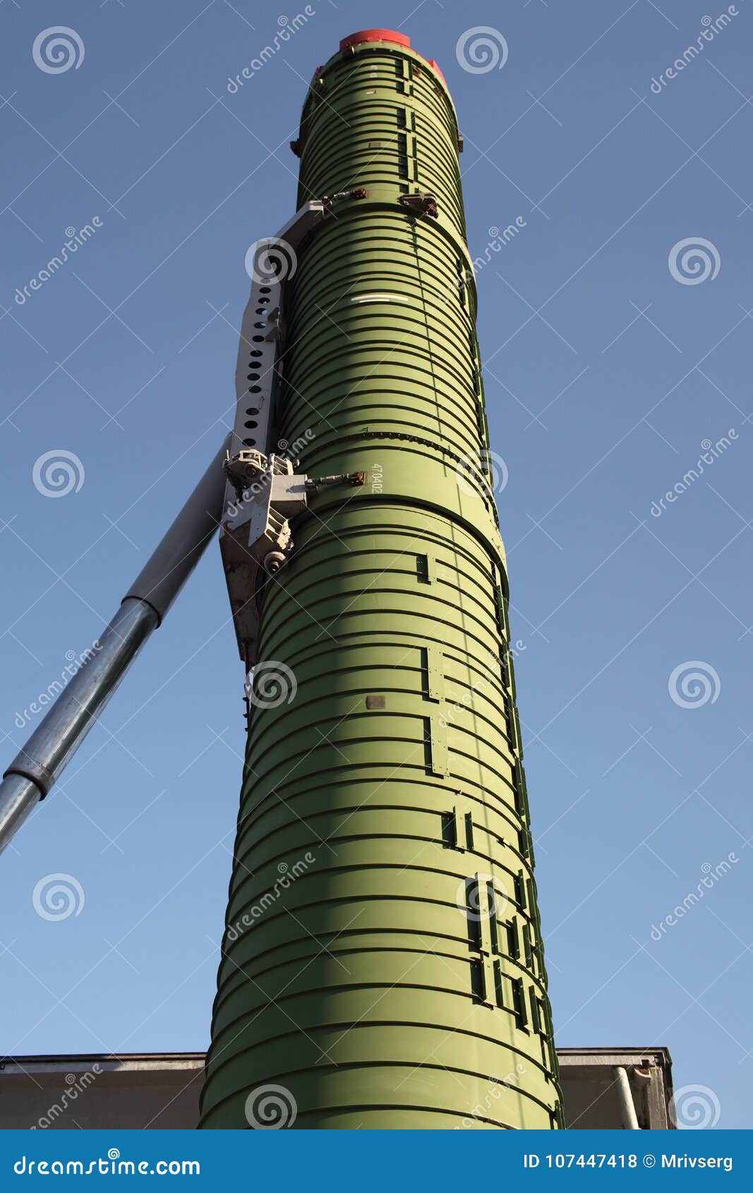 Ballistic Rocket. Nuclear Missile With Warhead. War Background. Royalty ...