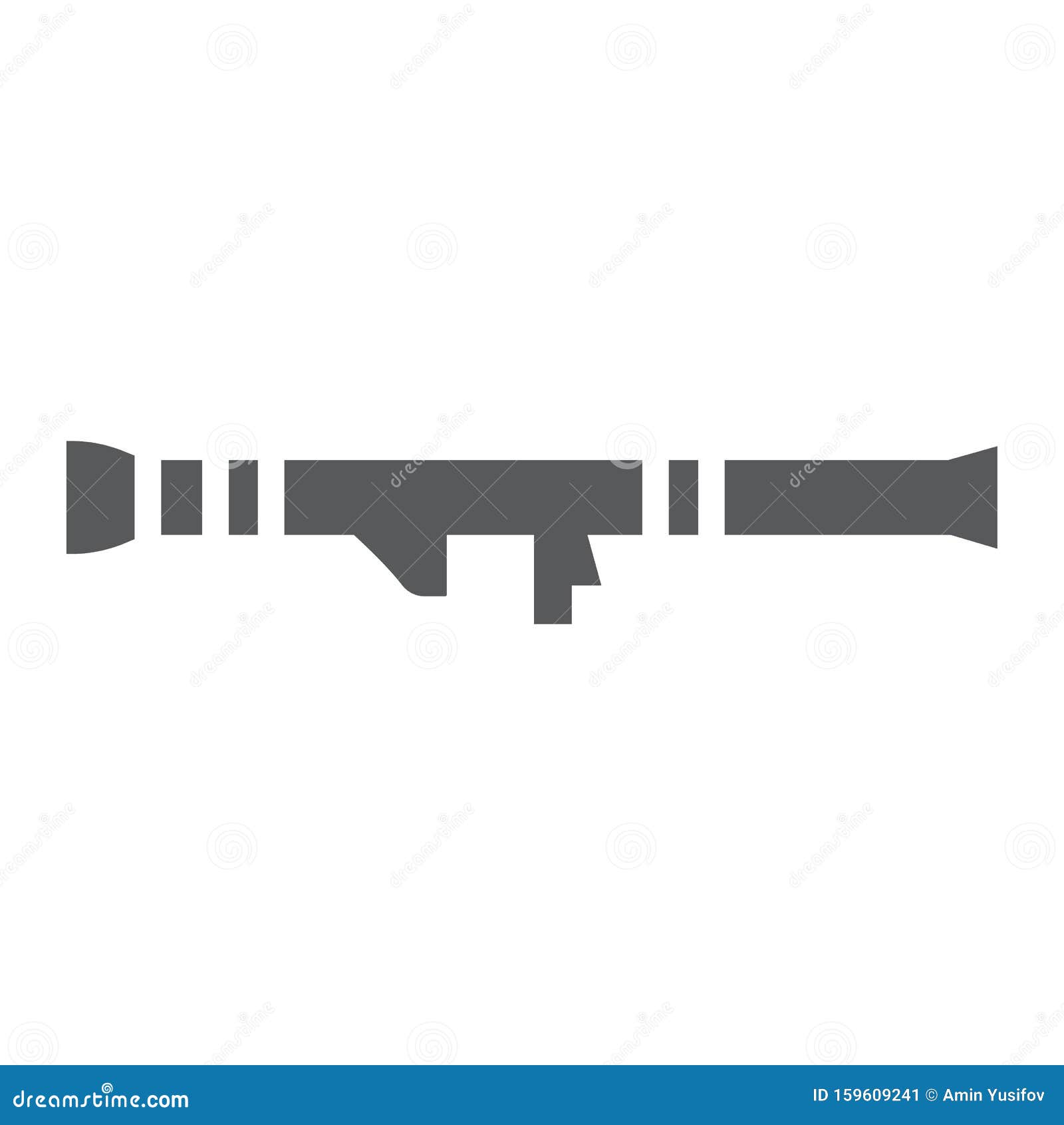 Rocket Launcher Glyph Icon, Army and Military, Weapon Sign, Vector ...
