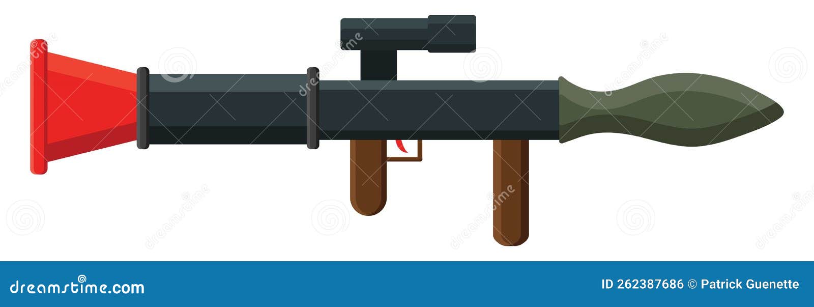 Rocket launcher, icon stock vector. Illustration of white - 262387686