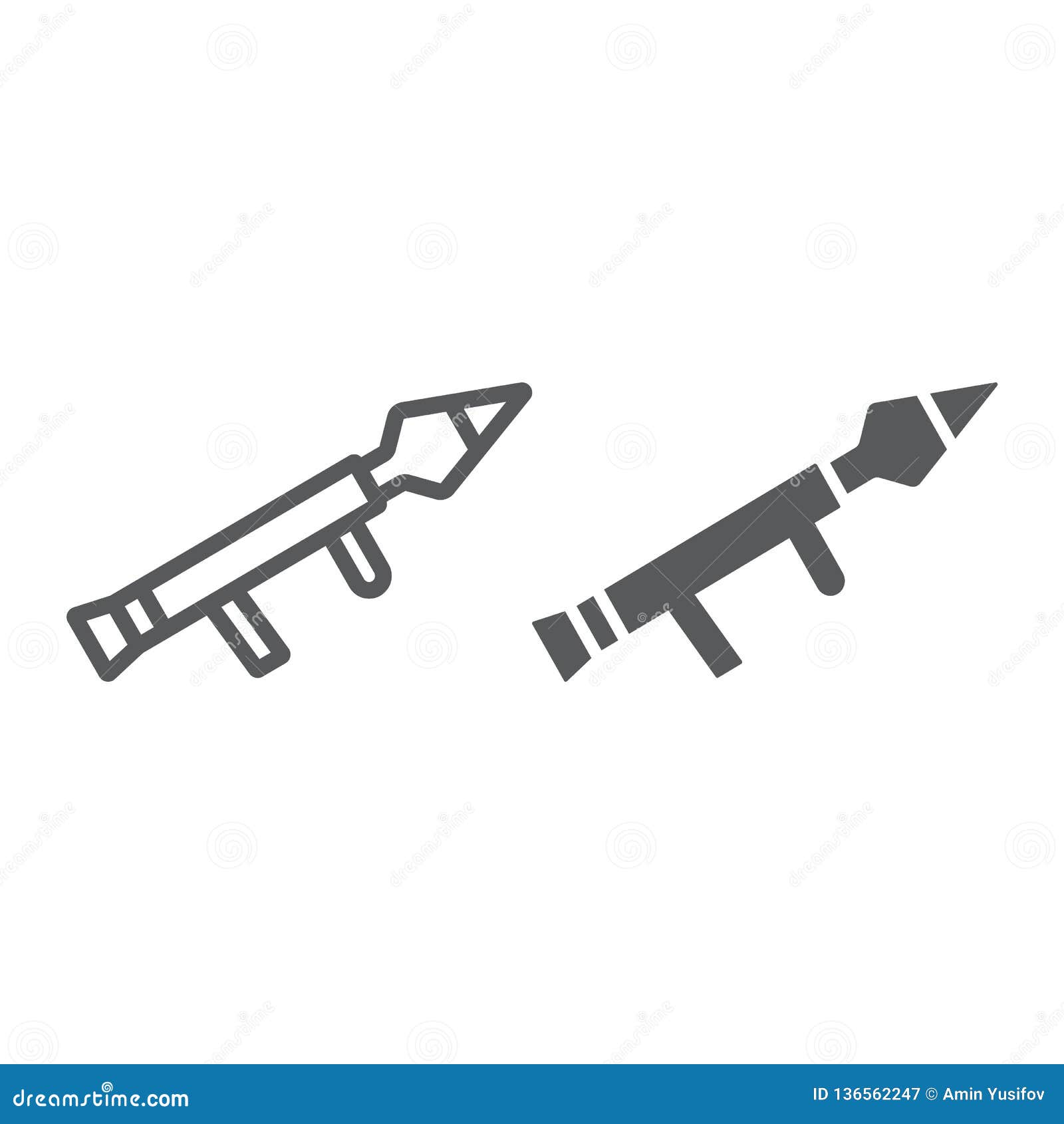 Linear Launcher Icon From Army And War Outline Collection. Thin Line ...