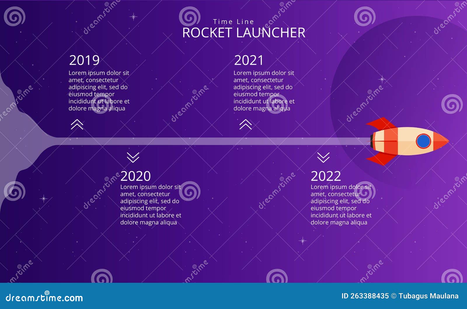 Rocket Launcher Timeline Concept Design Stock Vector - Illustration of ...