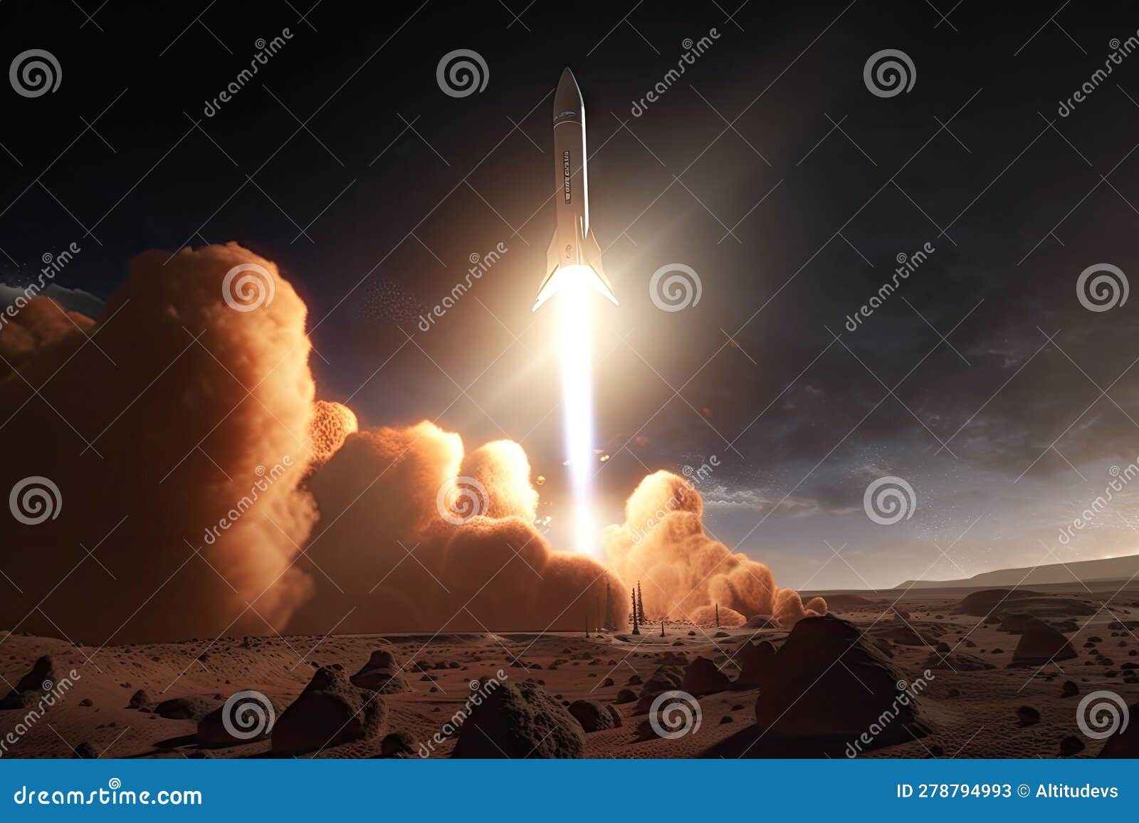 Rocket Launches from Different Angles, Showing the Details of the ...