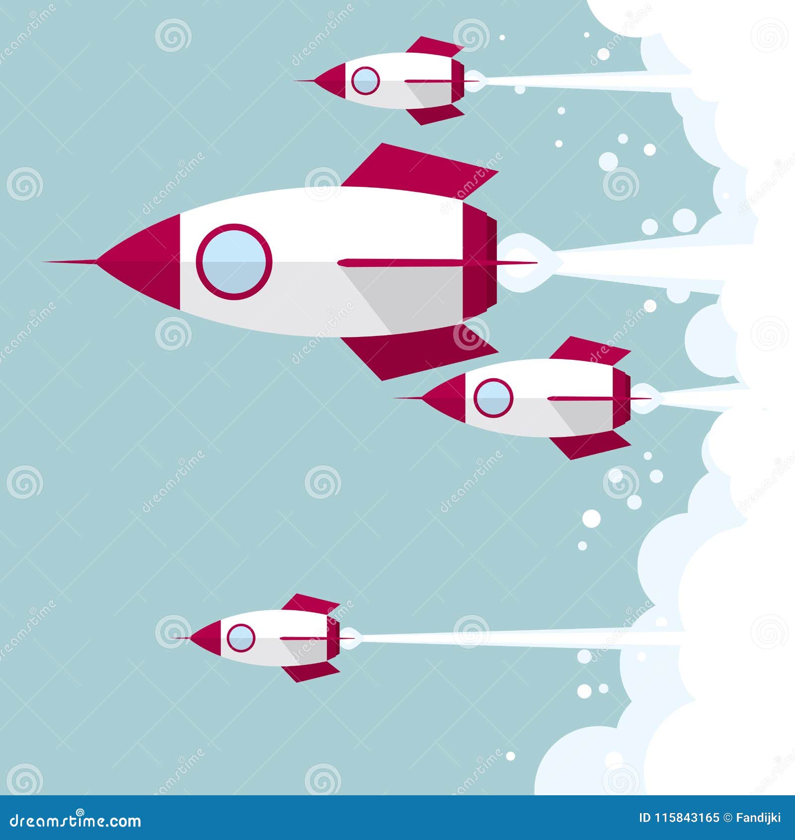 Rocket Launches, Infographic Template Cartoon Vector | CartoonDealer ...