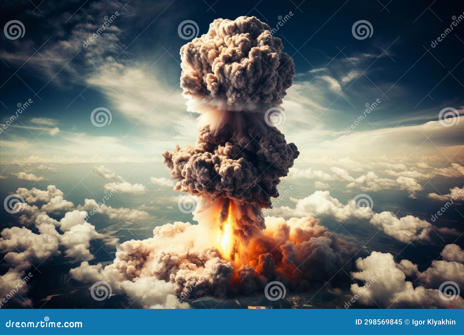 Rocket Launches and Nuclear Bomb Explosions on Planet Earth, View from ...