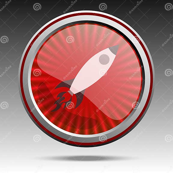 Rocket Launches in Space Flying. Rocket Icon Stock Vector ...
