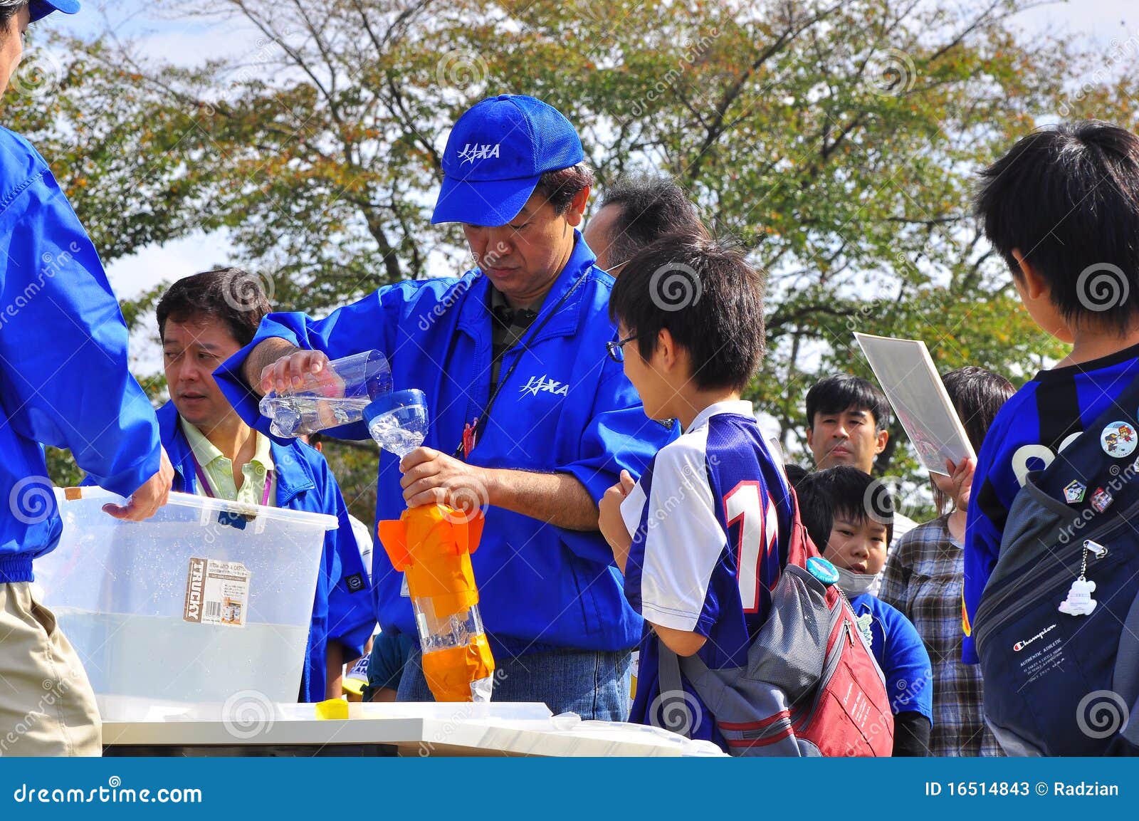Rocket Launching by Children during JAXA Open-hous Editorial Stock ...
