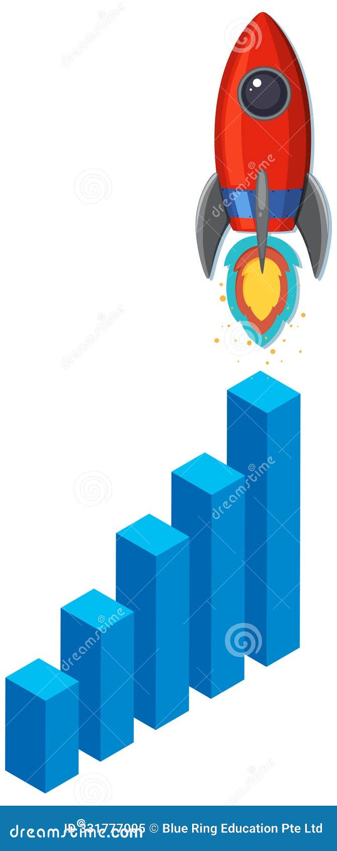 Rocket launching stock illustration. Illustration of finance - 331777005