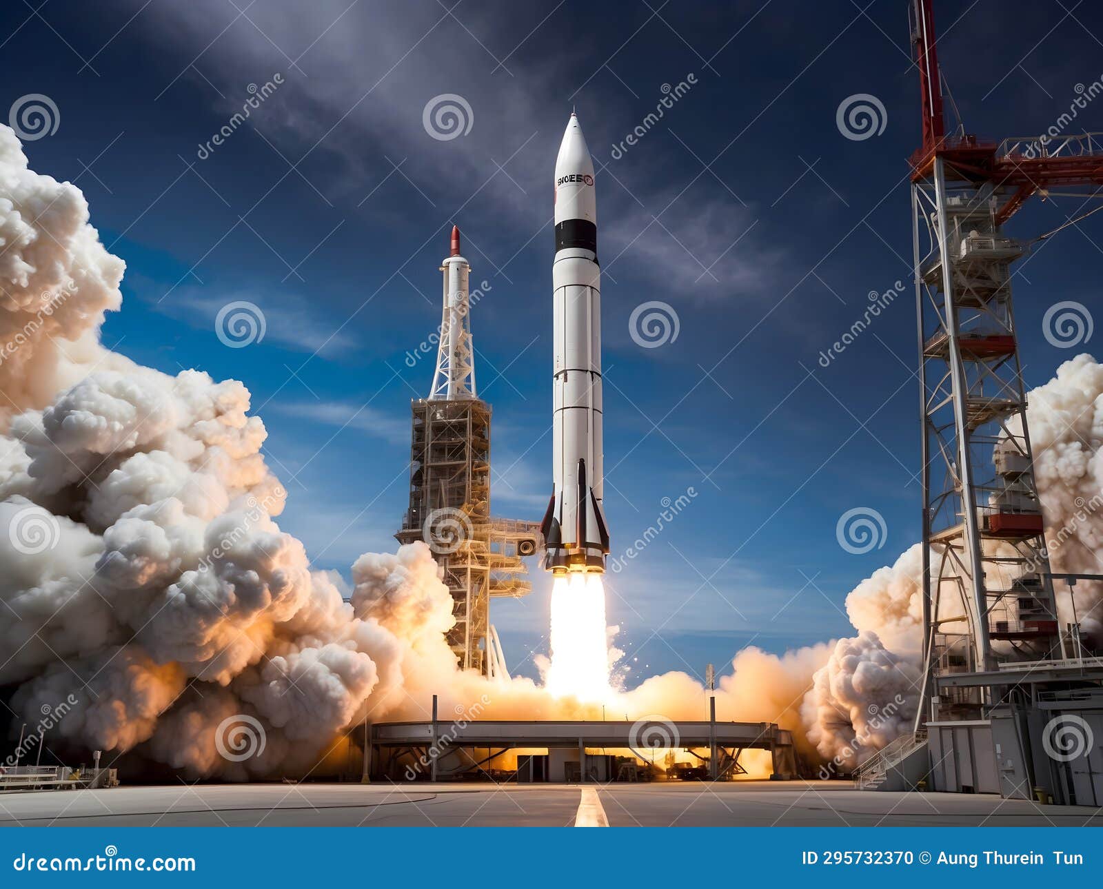 Rocket Launching Sequence from Earth Stock Illustration - Illustration ...