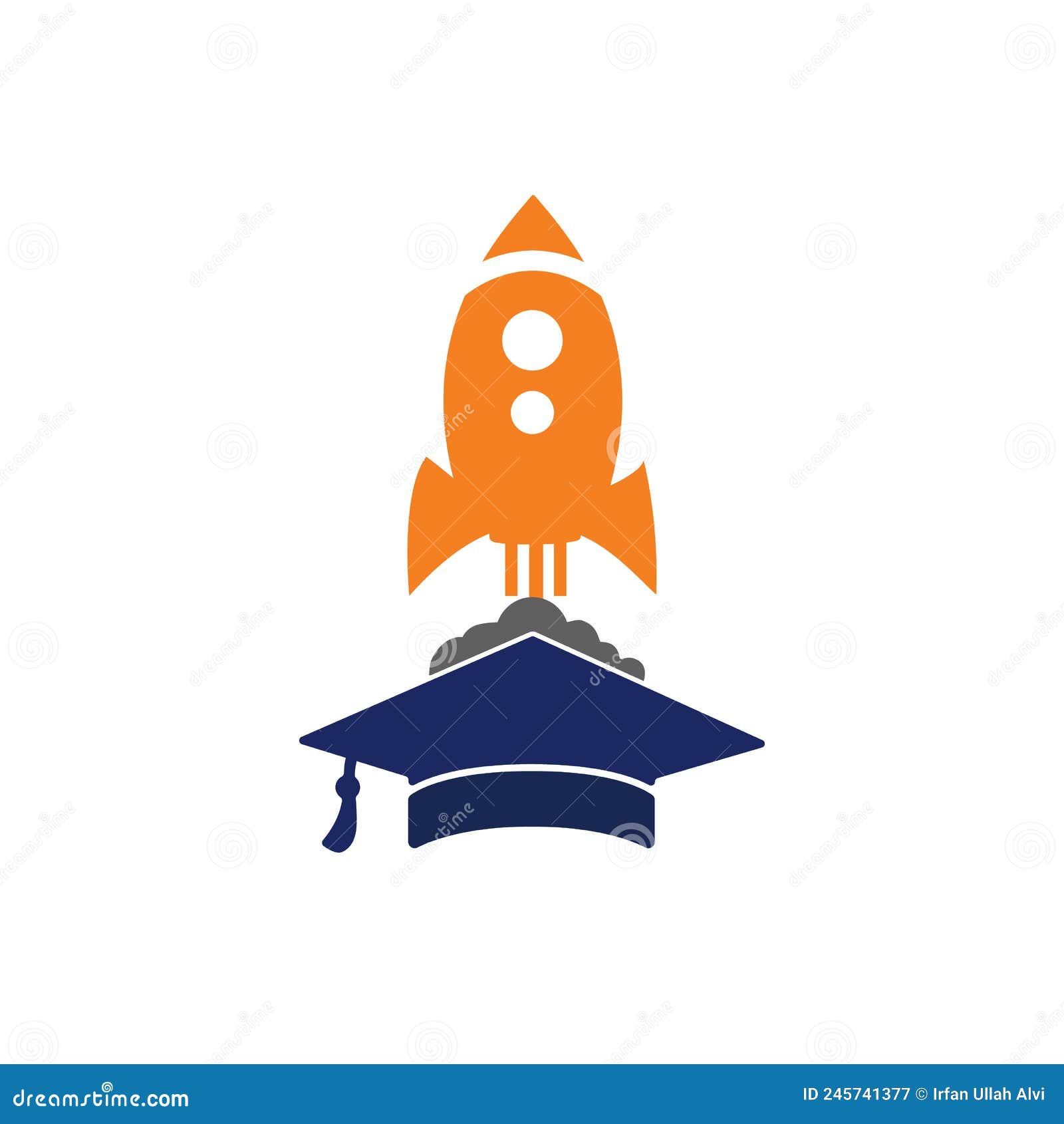 Rocket Learning Vector Logo Design Template. Stock Vector ...