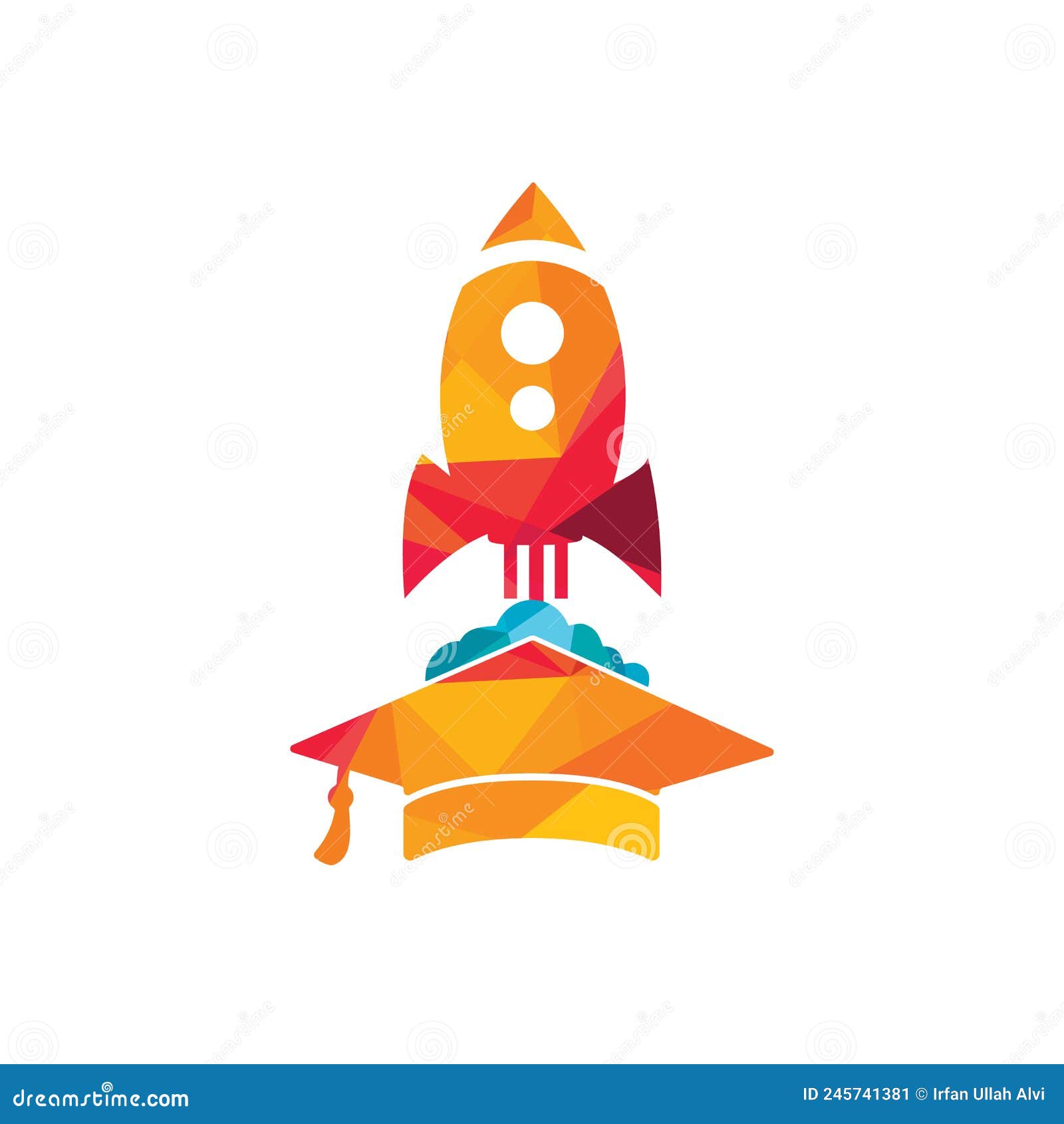 Rocket Learning Vector Logo Design Template. Stock Vector ...