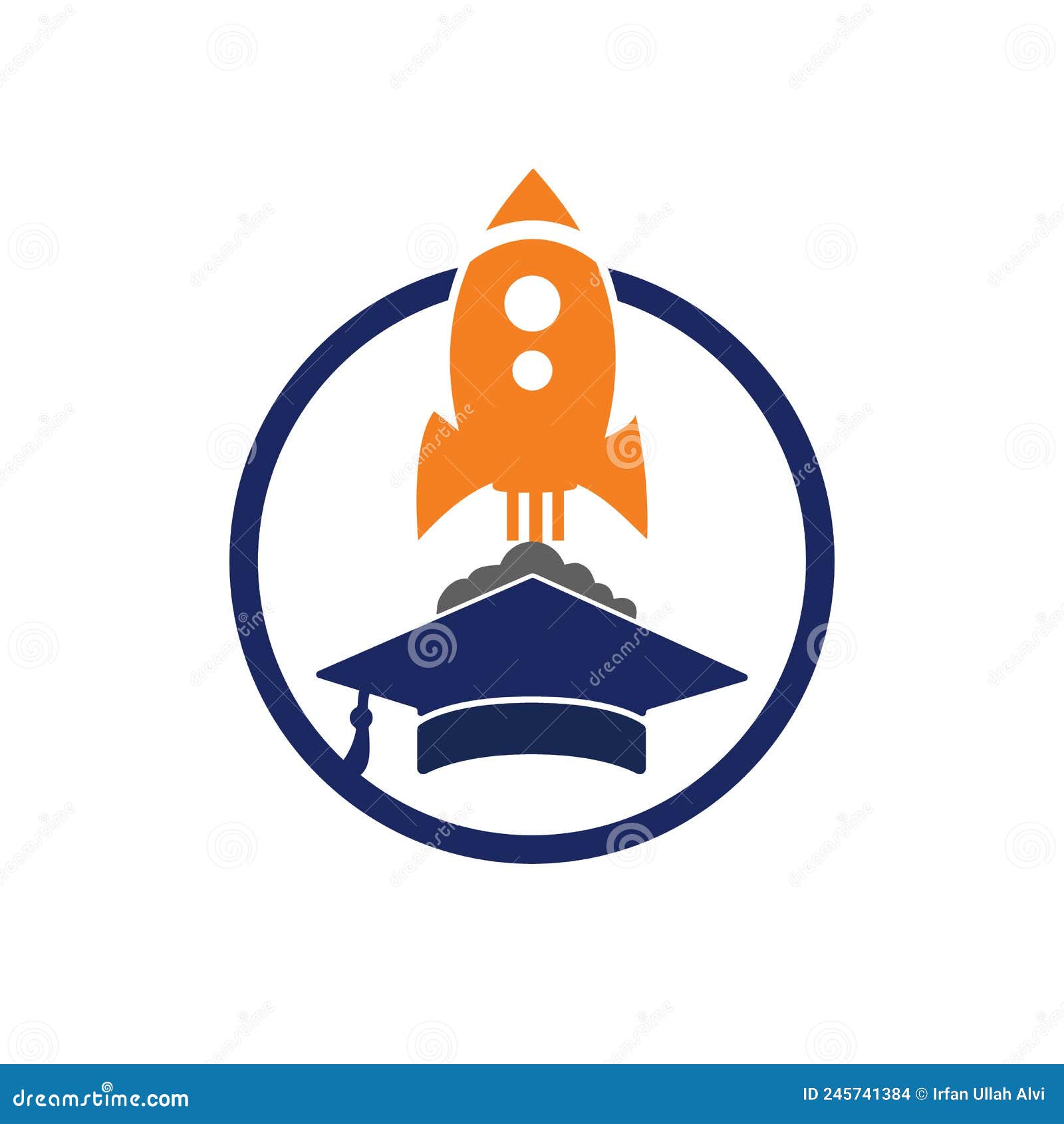 Rocket Learning Vector Logo Design Template. Stock Vector ...